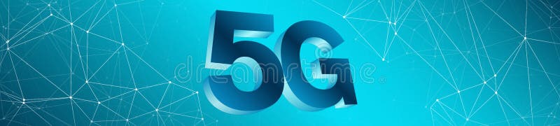 New Mobile Network 5g Wide Banner Wallpaper Stock Illustration ...