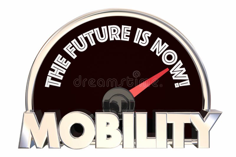 New Mobility the Future is Now Speedometer Stock Illustration ...