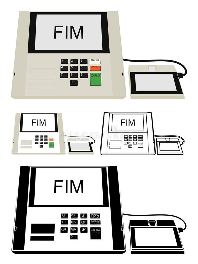 New Model of Brazilian Electronic Voting Machine. Illustration only ...