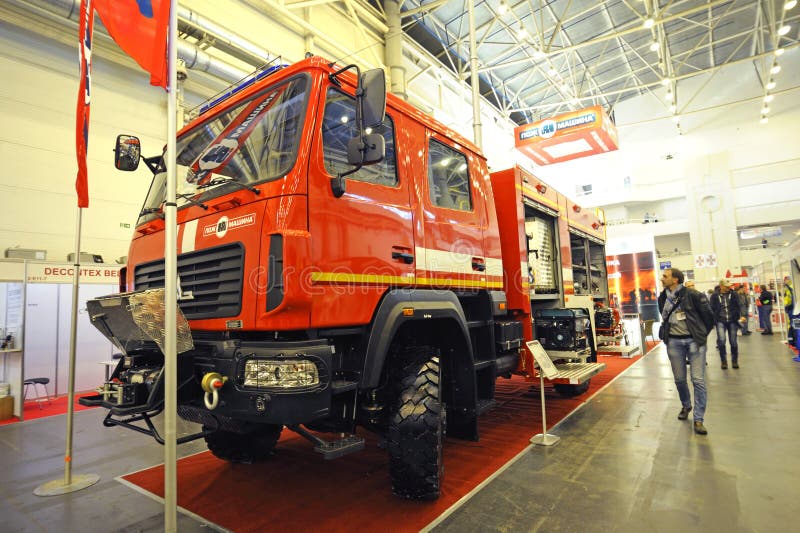 New Model of a Fire Engine Truck Presented during Exhibition, Made in ...