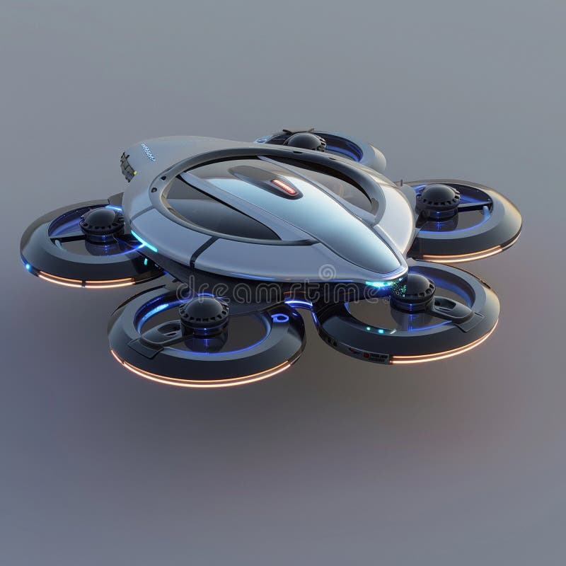 A New Model of the Quadcopter. 3d Drone Stock Photo - Image of future ...