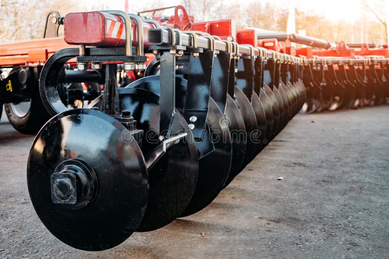 New Modern Agricultural Disc Harrow for Tillage Stock Image - Image of ...