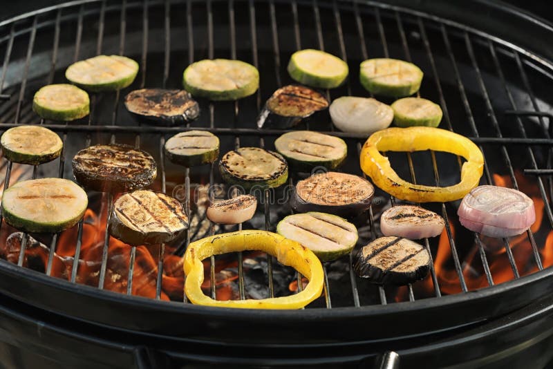 New Modern Barbecue Grill with Different , Closeup Stock Image - Image ...