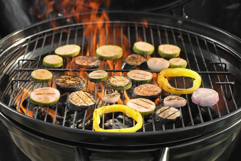New Modern Barbecue Grill with Different , Closeup Stock Image - Image ...