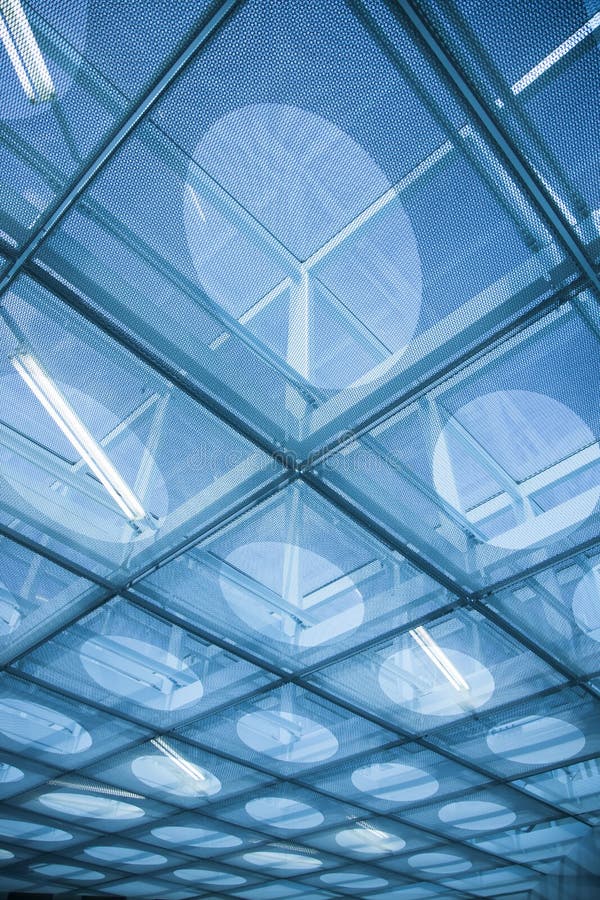 New Modern Blue Ceiling Exterior In Germany Stock Image - Image of ...