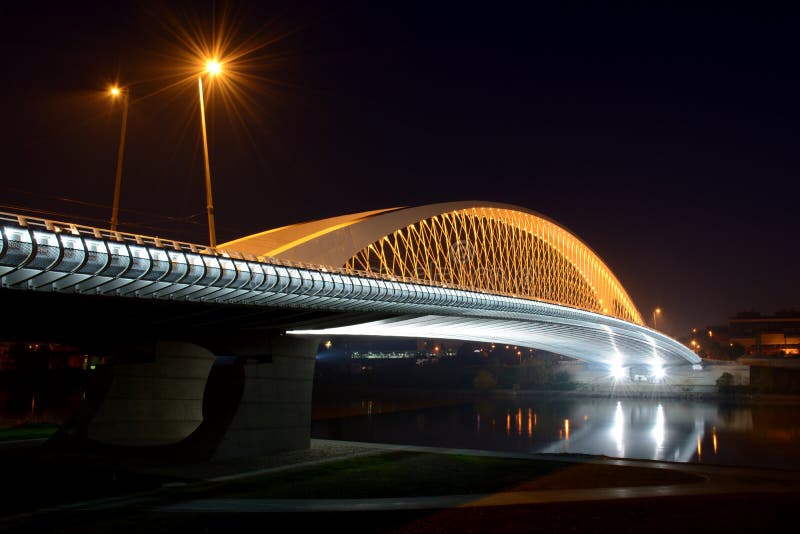 New modern bridge stock image. Image of vltava, transport - 46211831