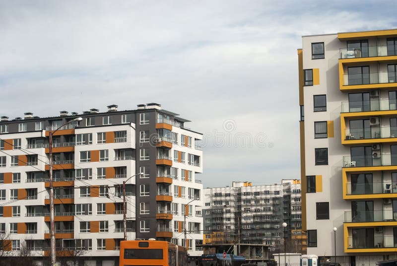 New Modern Building Closeup Stock Photo - Image of design, closeup ...