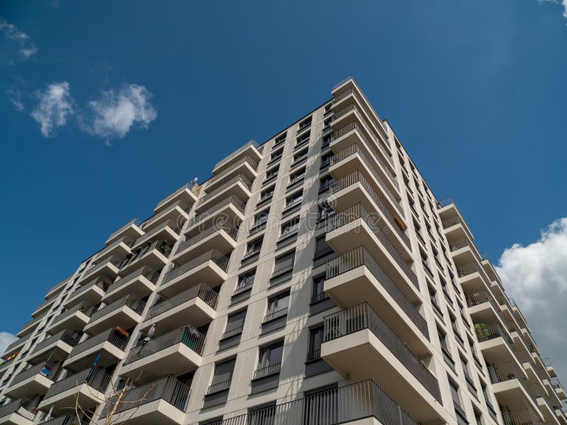 New Modern Building Facades. New Buildings Stock Photo - Image of house ...