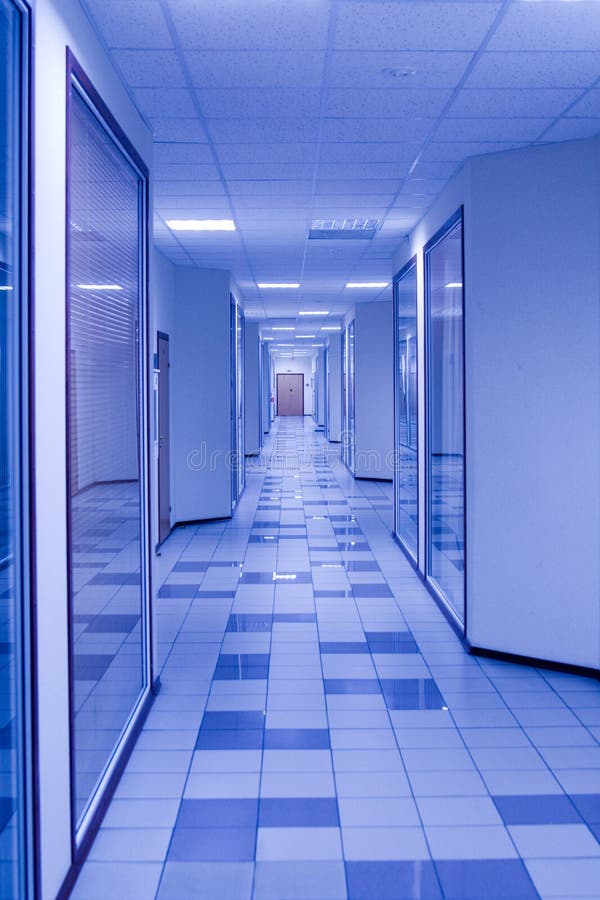 Raised View of Cubicle Hallway in Modern Office. Stock Photo - Image of ...