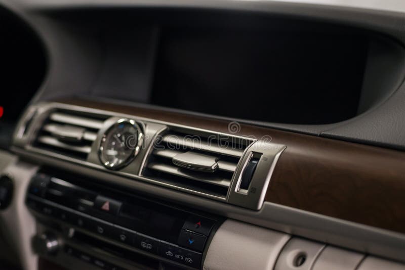 New modern car dashboard. stock image. Image of leather - 103097955