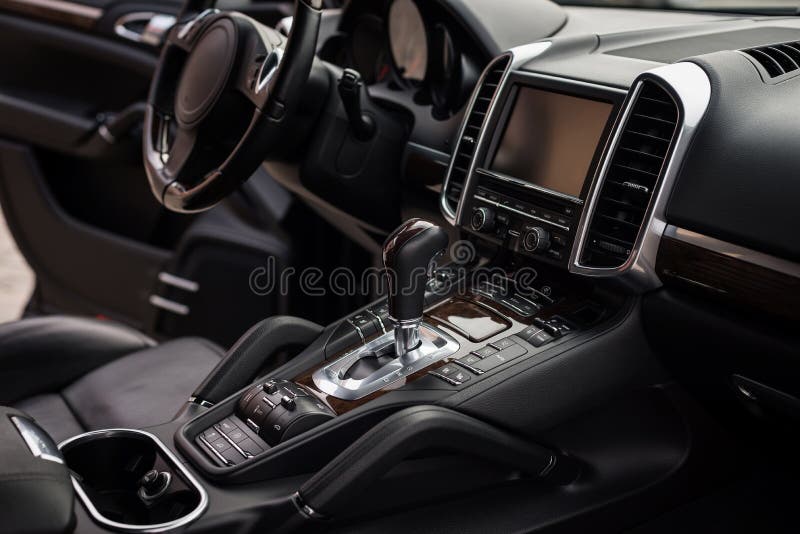 New modern car interior. stock image. Image of dashboard - 108684355