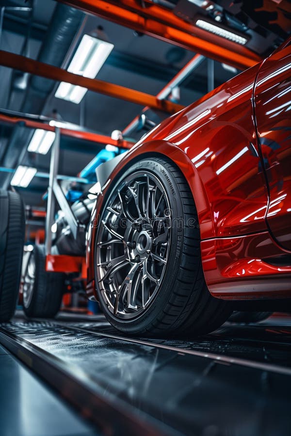 New Modern Car in Car Service Stock Illustration - Illustration of ...