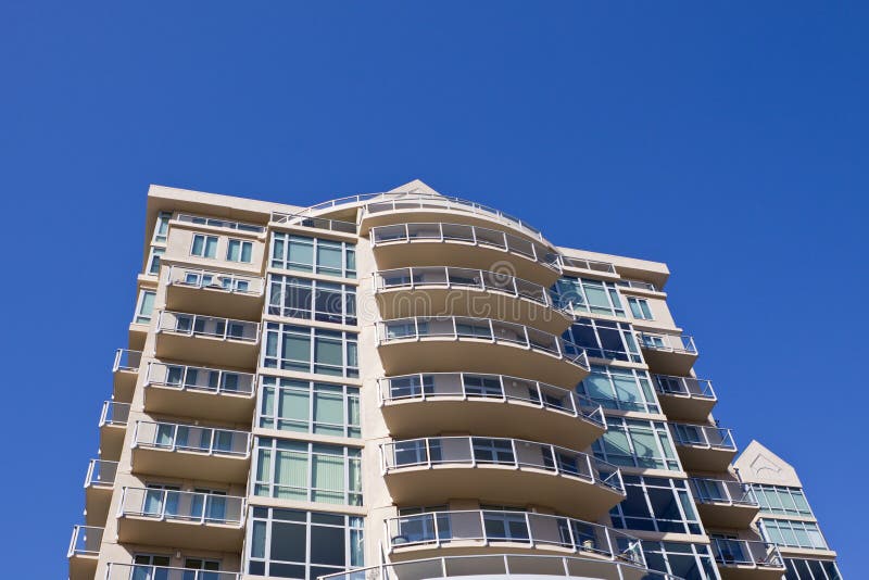New Modern Condo Building stock photo. Image of quarters - 23991866