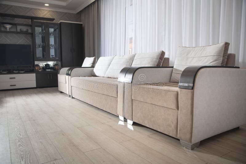 New Modern Couch at the Home Stock Illustration - Illustration of ...