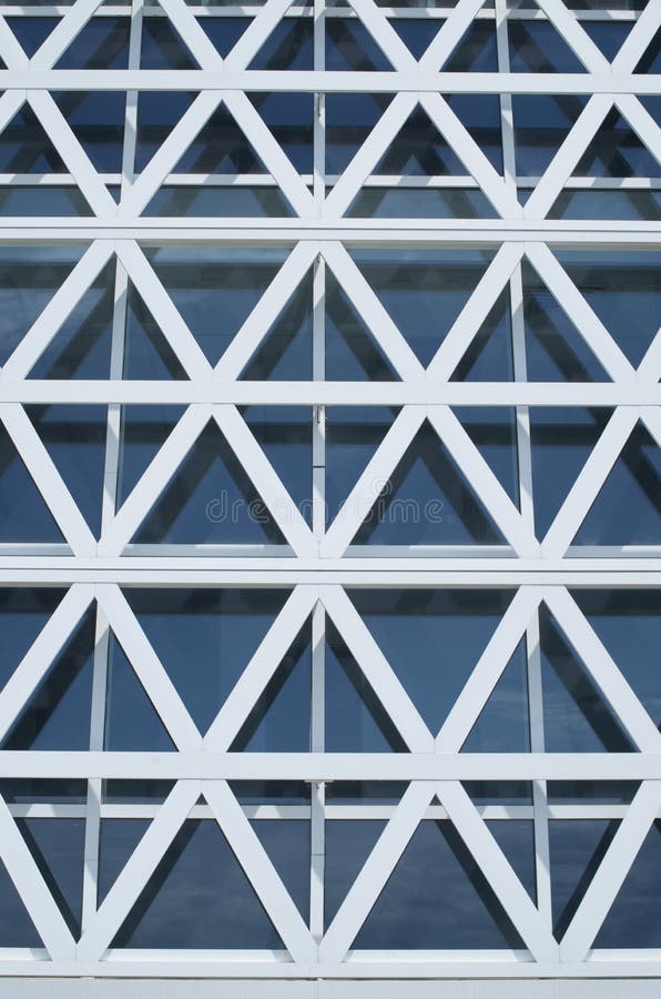 New Modern Decorative Grid on Facade Close Stock Image - Image of ...