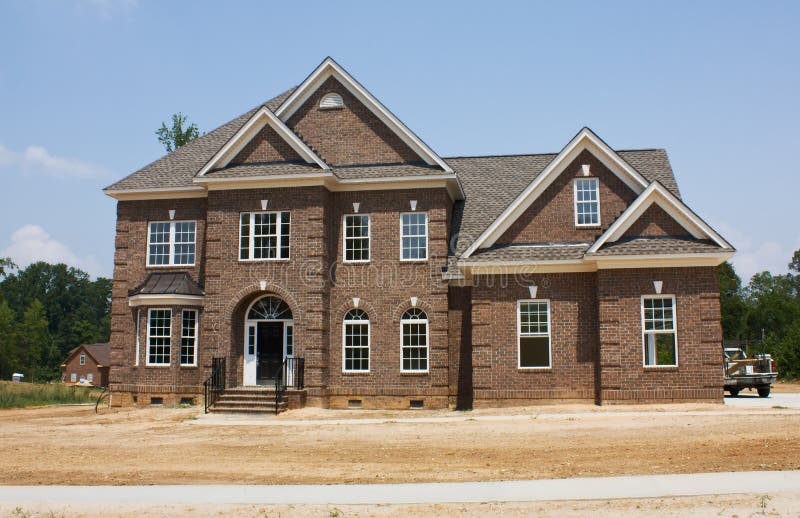 New modern detached house stock photo. Image of architectural - 5820916