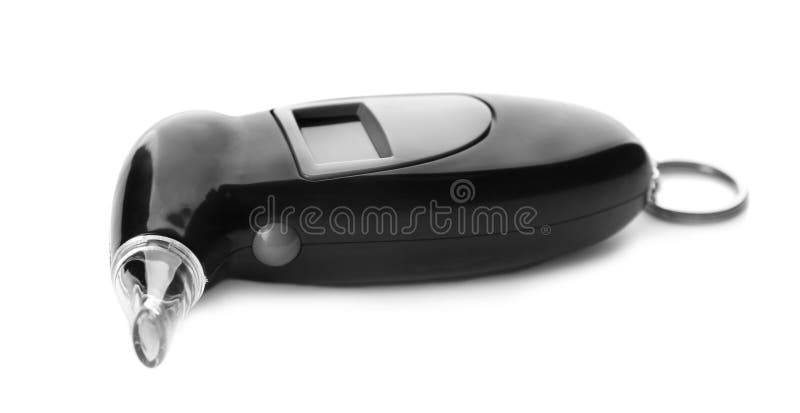 New Modern Digital Breathalyzer on White Background Stock Image - Image ...