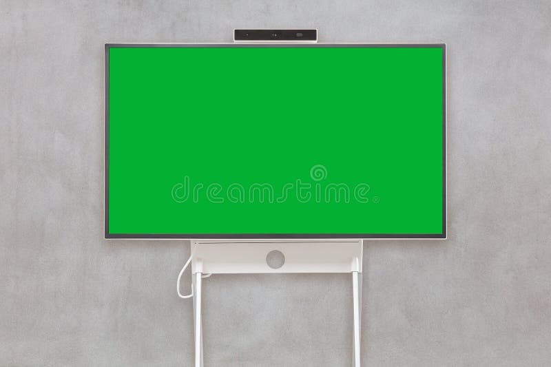 Digital Presentation Screen with Camera on Top Stock Image - Image of ...
