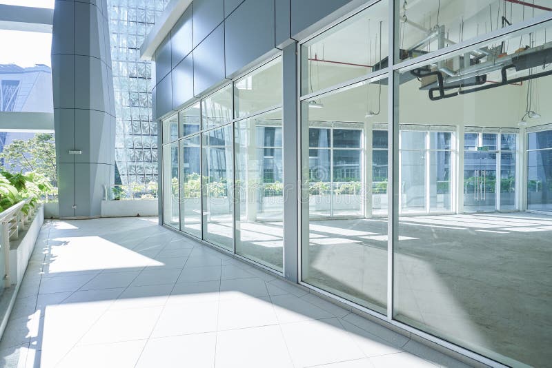 New Modern Empty Unrenovated Office Buildings Stock Image - Image of ...