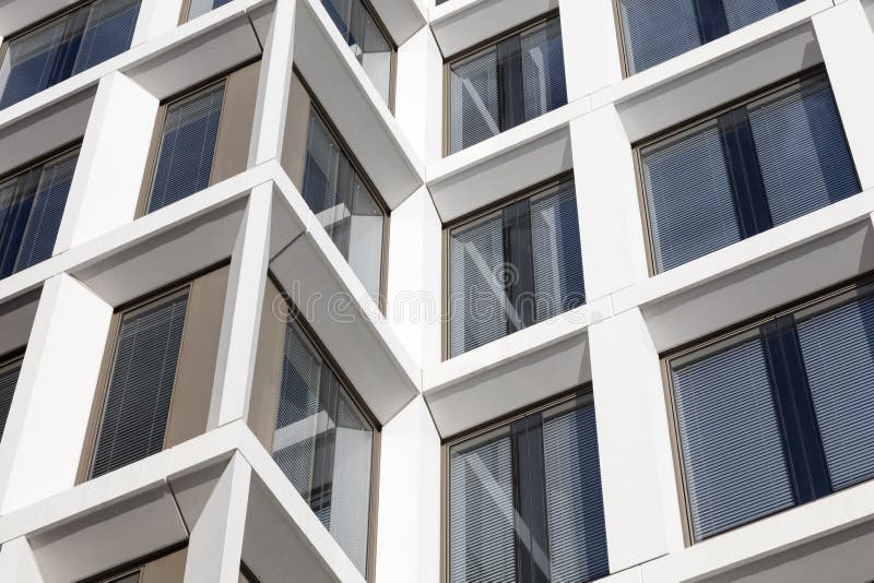 New Modern Glass Building, Contemporary Facade Stock Image - Image of ...