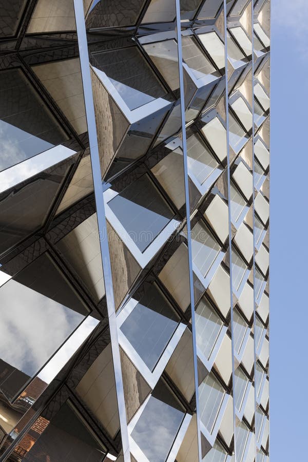 New Modern Glass Building, Contemporary Facade Stock Image - Image of ...