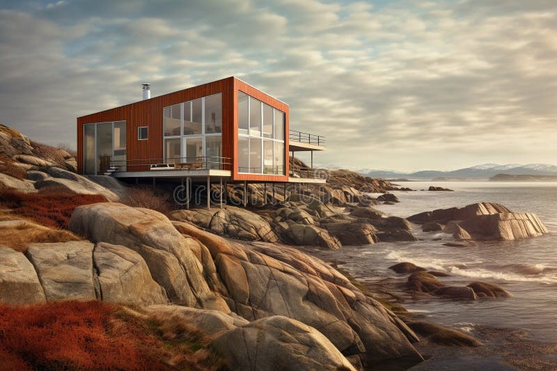 New Modern House. New Construction. Creative Structure. Future ...