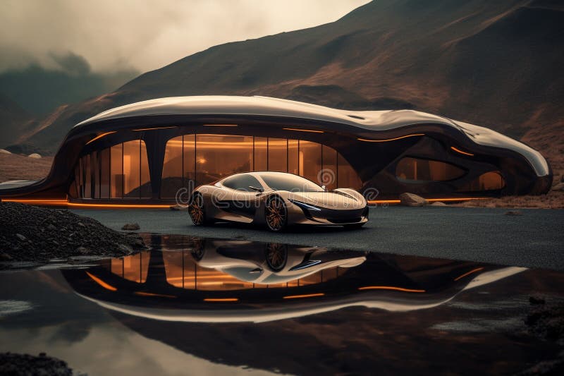 New Modern House. New Construction. Creative Structure. Future ...