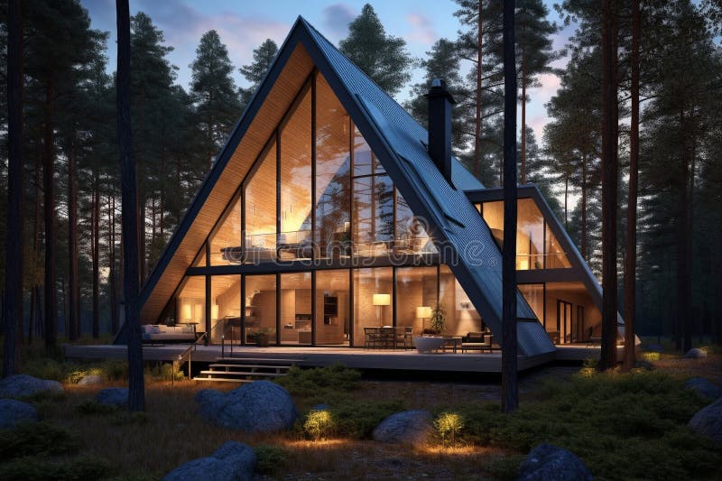 New Modern House. New Construction. Creative Structure. Future ...