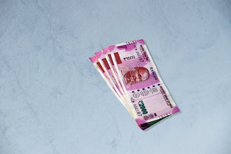 New Modern Indian Two Thousand Rupees Currency Note Editorial ...