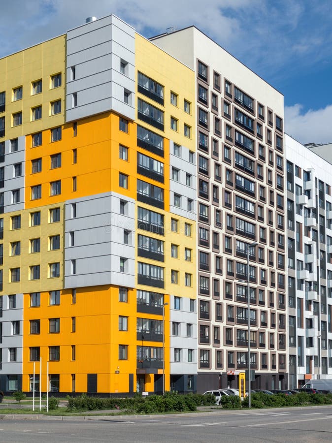 New Modern Low Rise Apartment Complex. Stock Photo - Image of organized ...