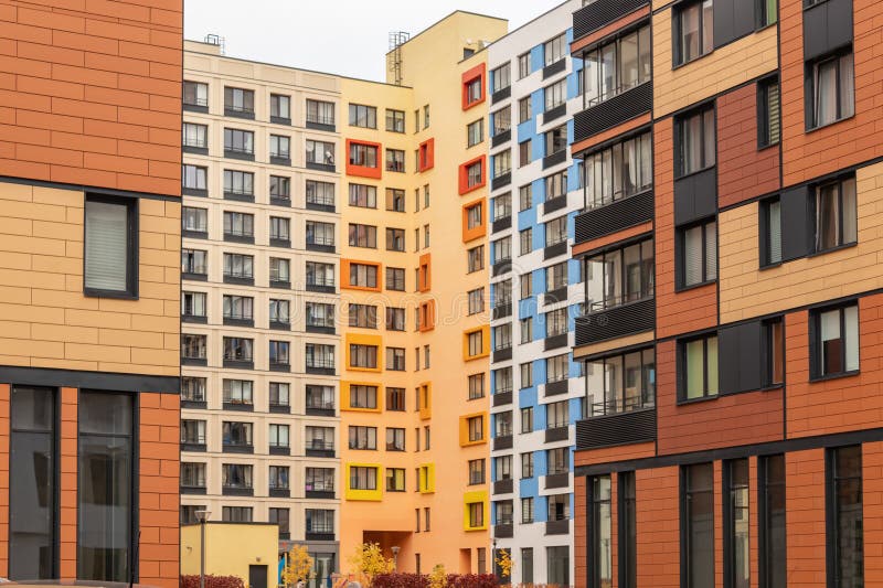 New Modern Low Rise Apartment Complex. Moscow, Russia Stock Image ...