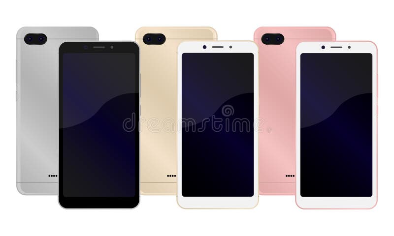 New modern mobile phone. stock illustration. Illustration of realistic ...