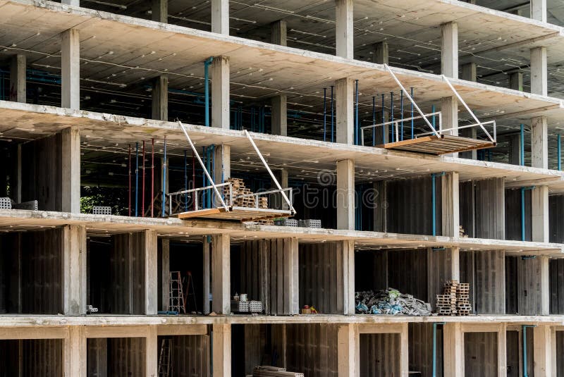 A New Modern Multi-storey Residential Building Under Construction Stock ...