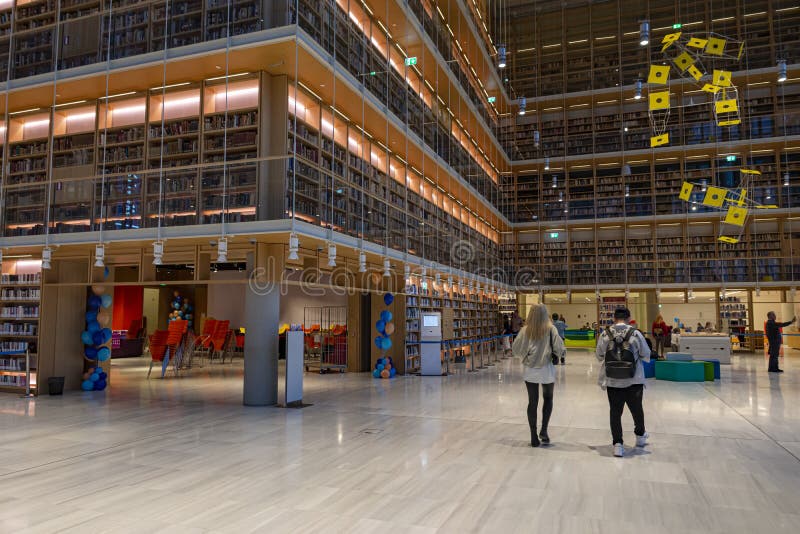New Modern Public Library with Many Floors Editorial Photo - Image of ...
