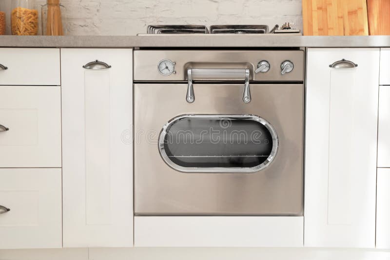 New Modern Oven in Kitchen. Cooking Appliance Stock Image - Image of ...