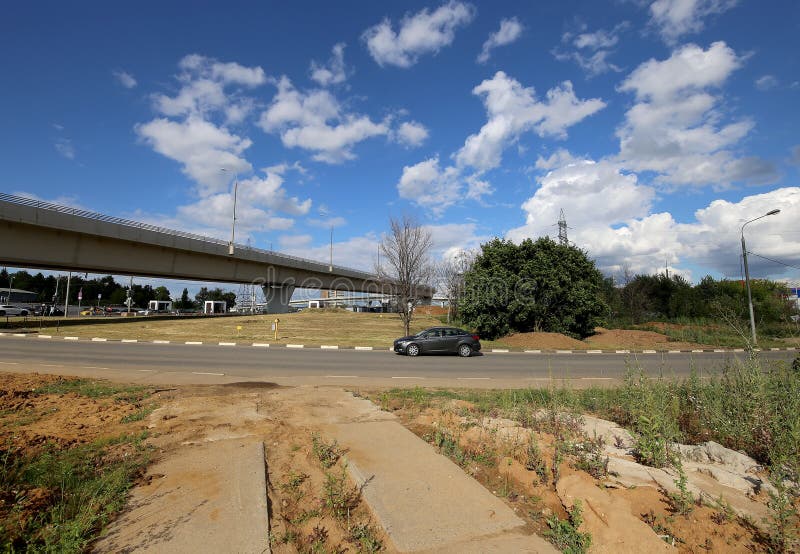 Modern Overpass at Night stock image. Image of center - 32608925