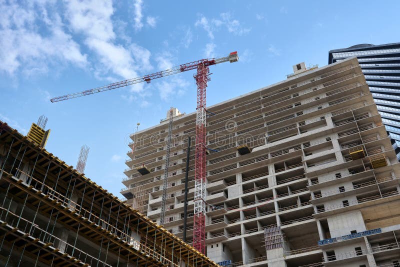 New Modern Residential Complex Under Construction Stock Image - Image ...