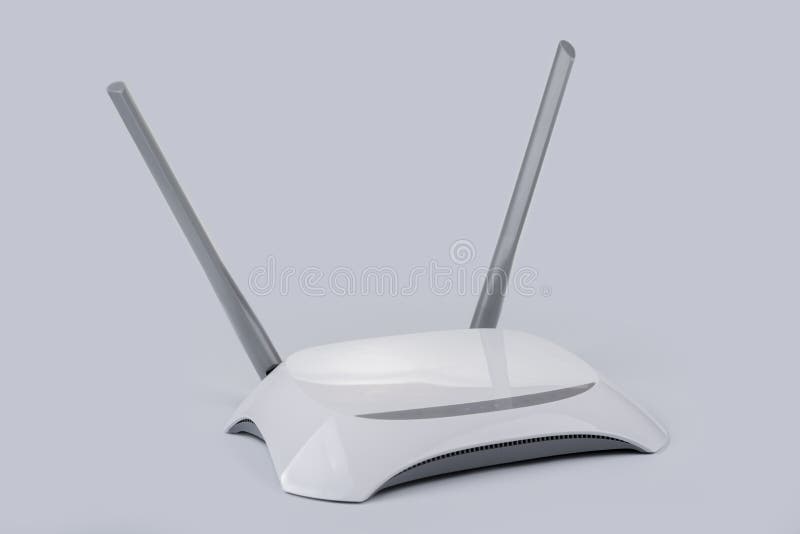 Modern Router and Laptop on Wooden Table, Flat Lay Stock Image - Image ...
