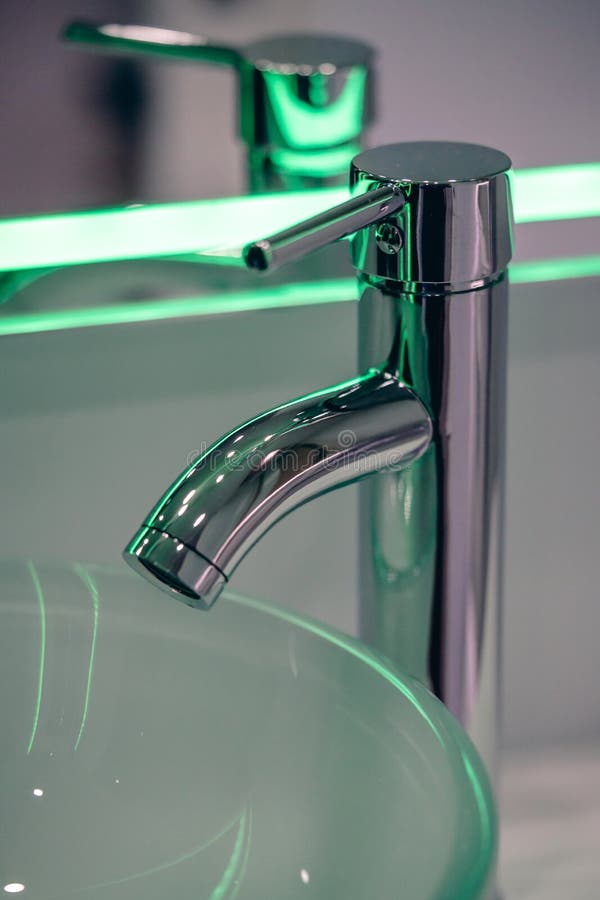New Modern Stainless Metal Faucet Stock Photo - Image of clean, liquid ...