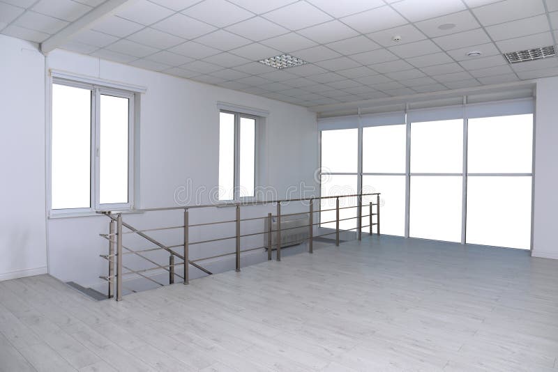 New Modern Windows in Light Room Stock Photo - Image of apartment, flat ...