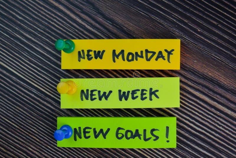 New Week Goals Starts Today Stock Photo - Image of goods, clothes ...
