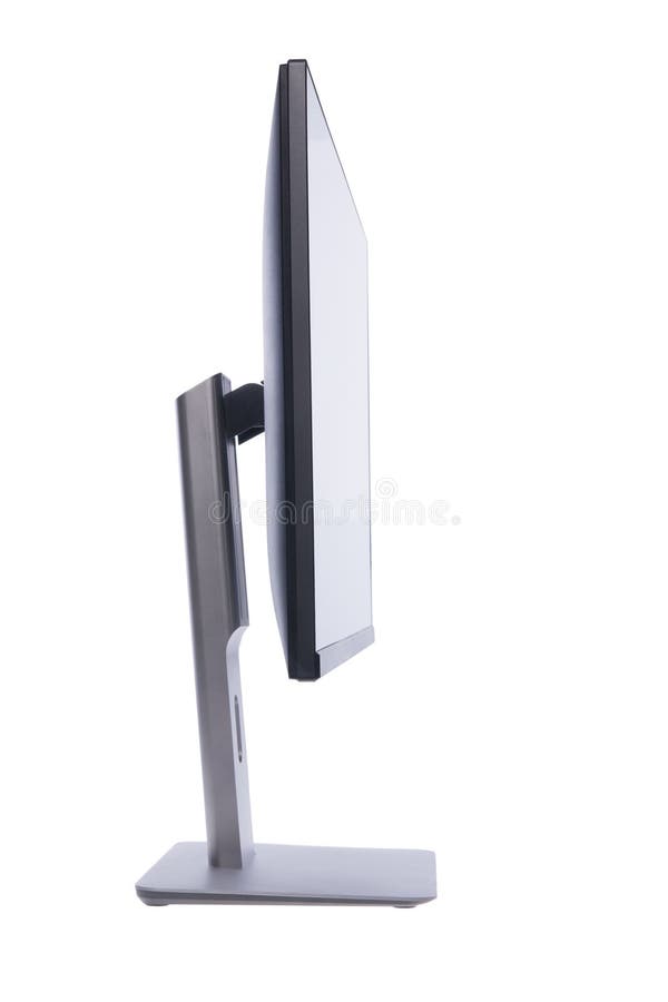 Computer Display with Blank White Screen. Front View Stock Image ...