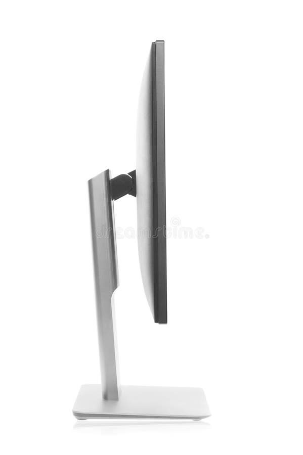 Computer Display with Blank White Screen. Front View Stock Image ...