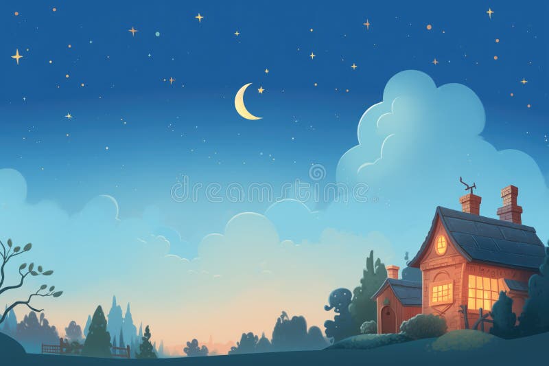 New Moon Barely Visible Against the Night Sky Stock Image - Image of ...