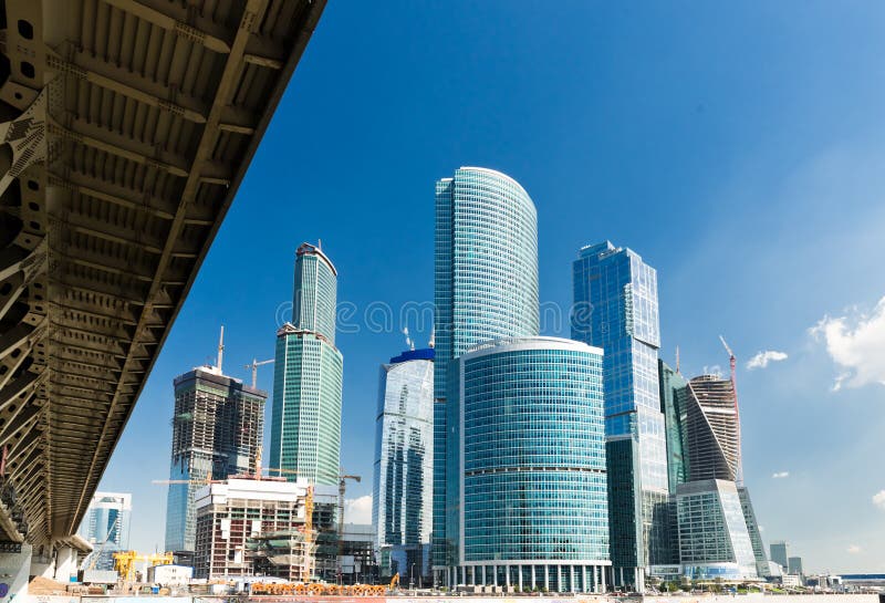 New Moscow City buildings stock photo. Image of cityscape - 66328650