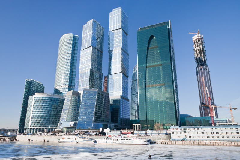 View On New Moscow City Buildings Stock Image - Image of house ...