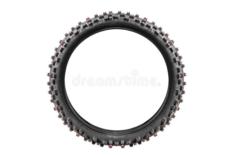 New Motorcycle Wheel Tire on a White Background Stock Image - Image of ...