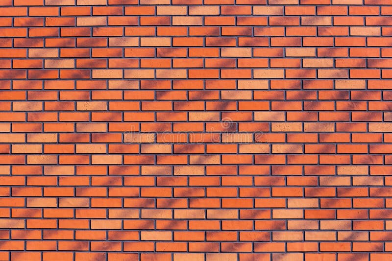 A New, Neat, Clean Wall Made of Red Ceramic, Clinker Brick Stock Image ...