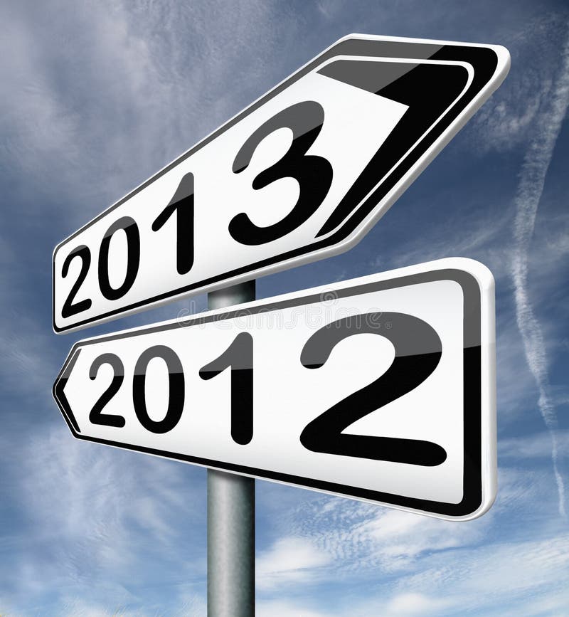 New Next Year 2013 Last 2012 Stock Illustration - Illustration of last ...