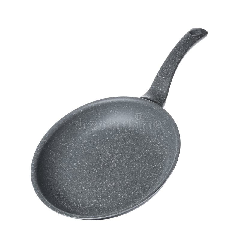 New Non-stick Frying Pan Isolated on White Stock Image - Image of ...
